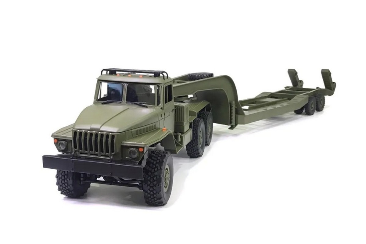 Радиоуправляемая машина WPL УРАЛ с тралом (зеленый) 6WD 2.4G 1/16 RTR B ...